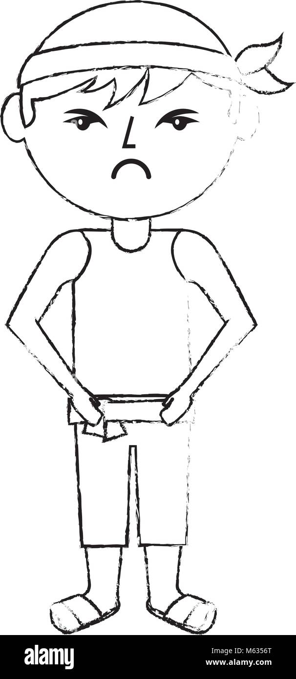 angry cartoon chinese man standing Stock Vector Image & Art - Alamy