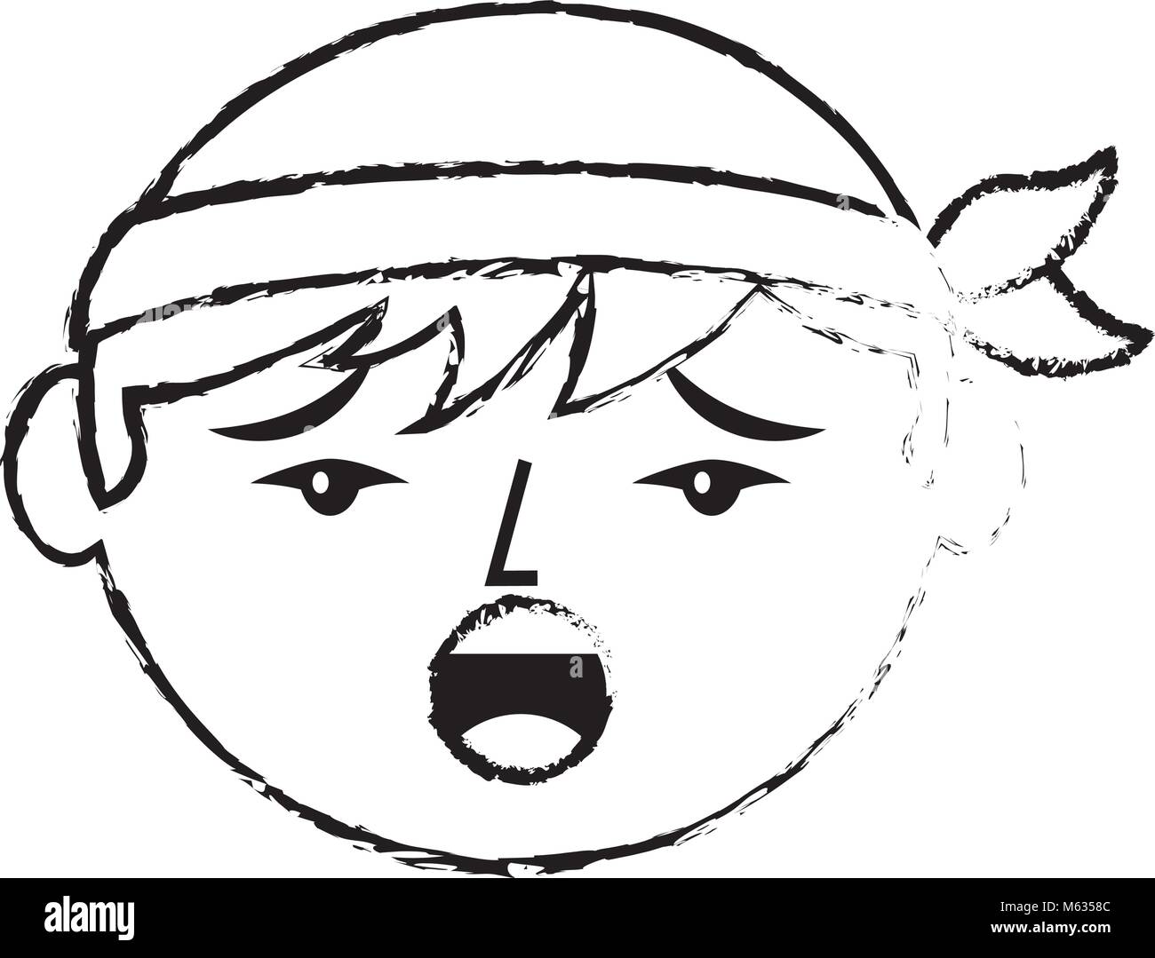 cartoon sad face chinese man Stock Vector Image & Art - Alamy