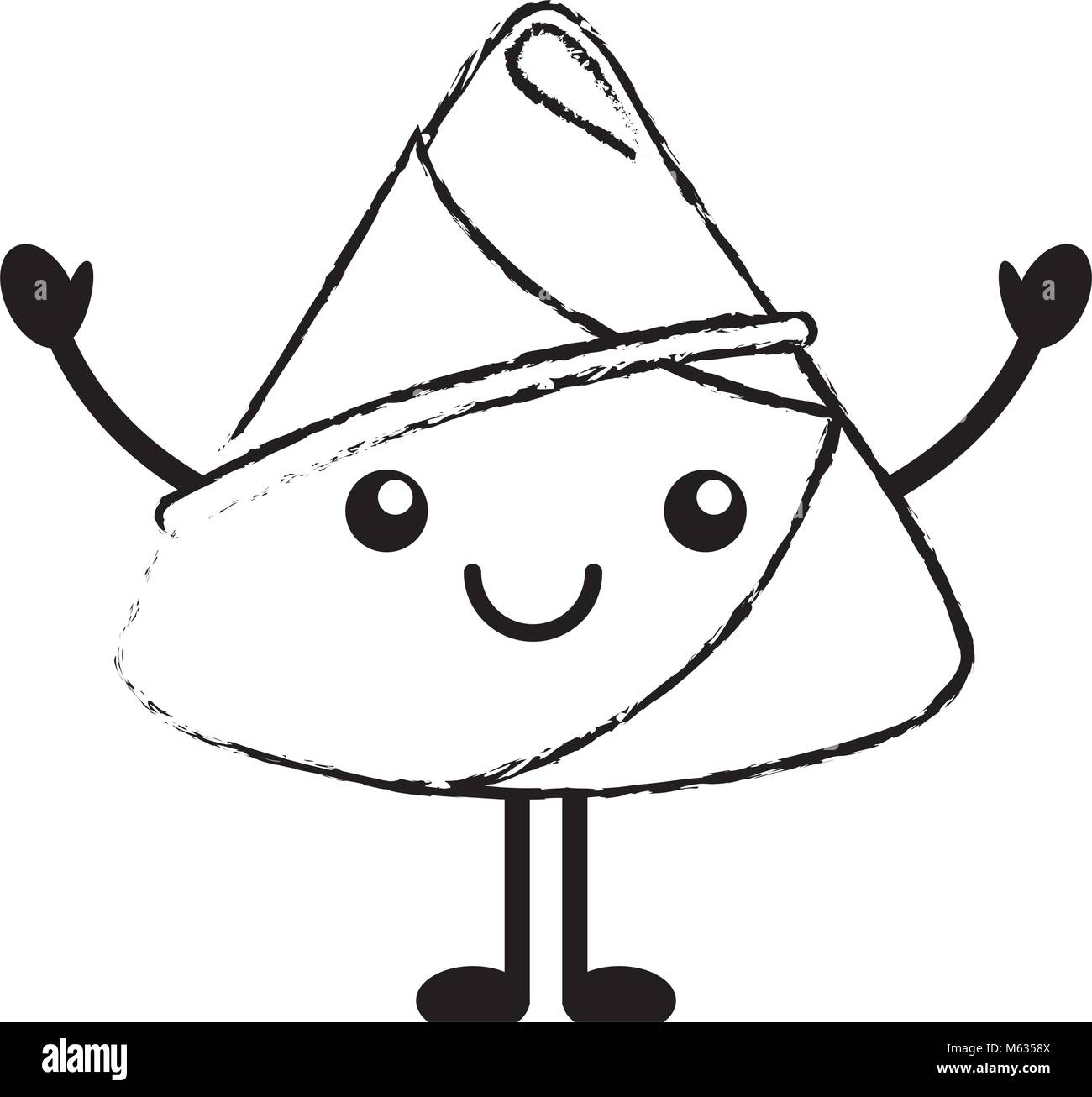 kawaii happy rice dumpling cartoon Stock Vector Image & Art - Alamy