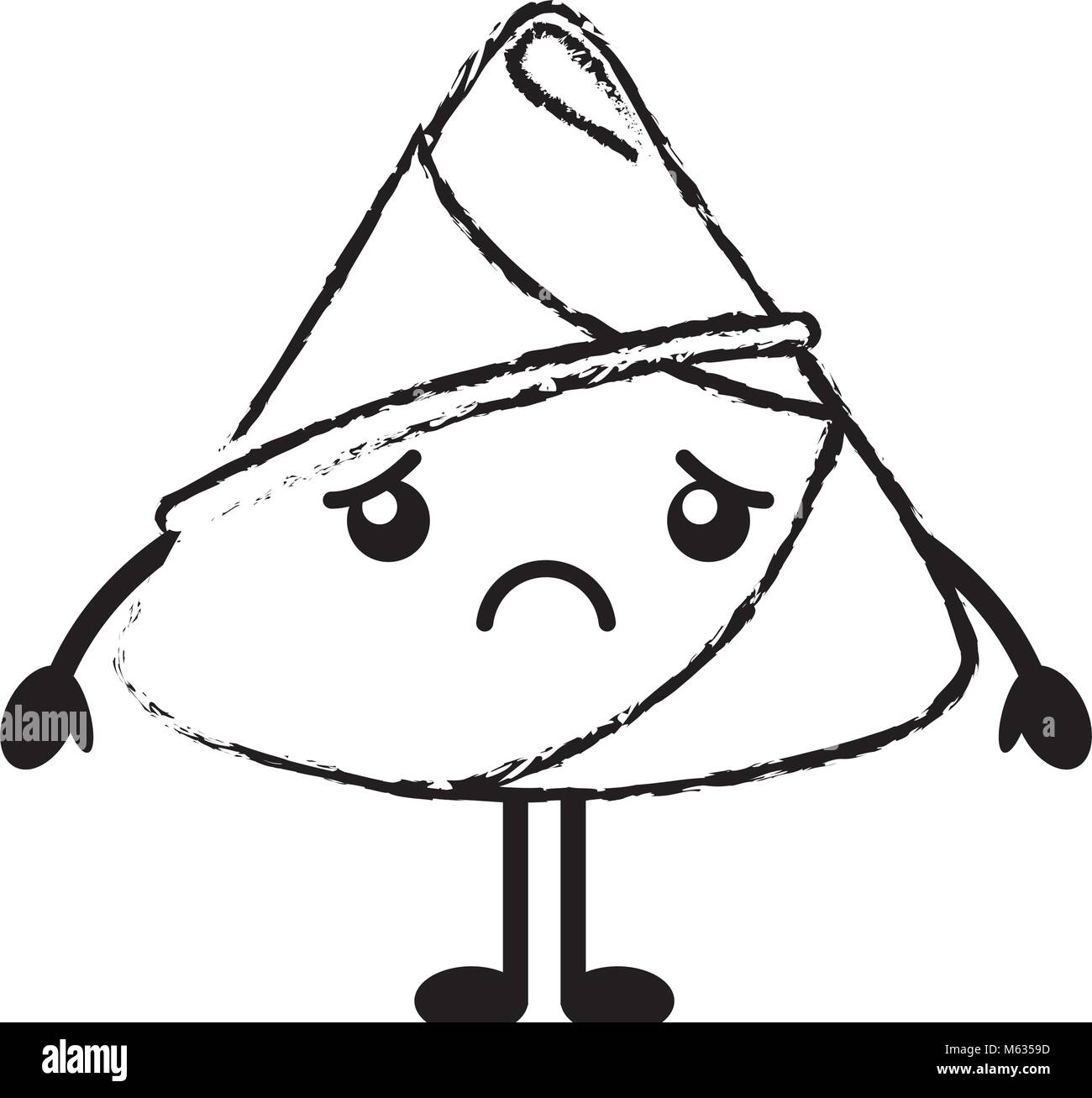 kawaii sad rice dumpling cartoon Stock Vector Image & Art - Alamy