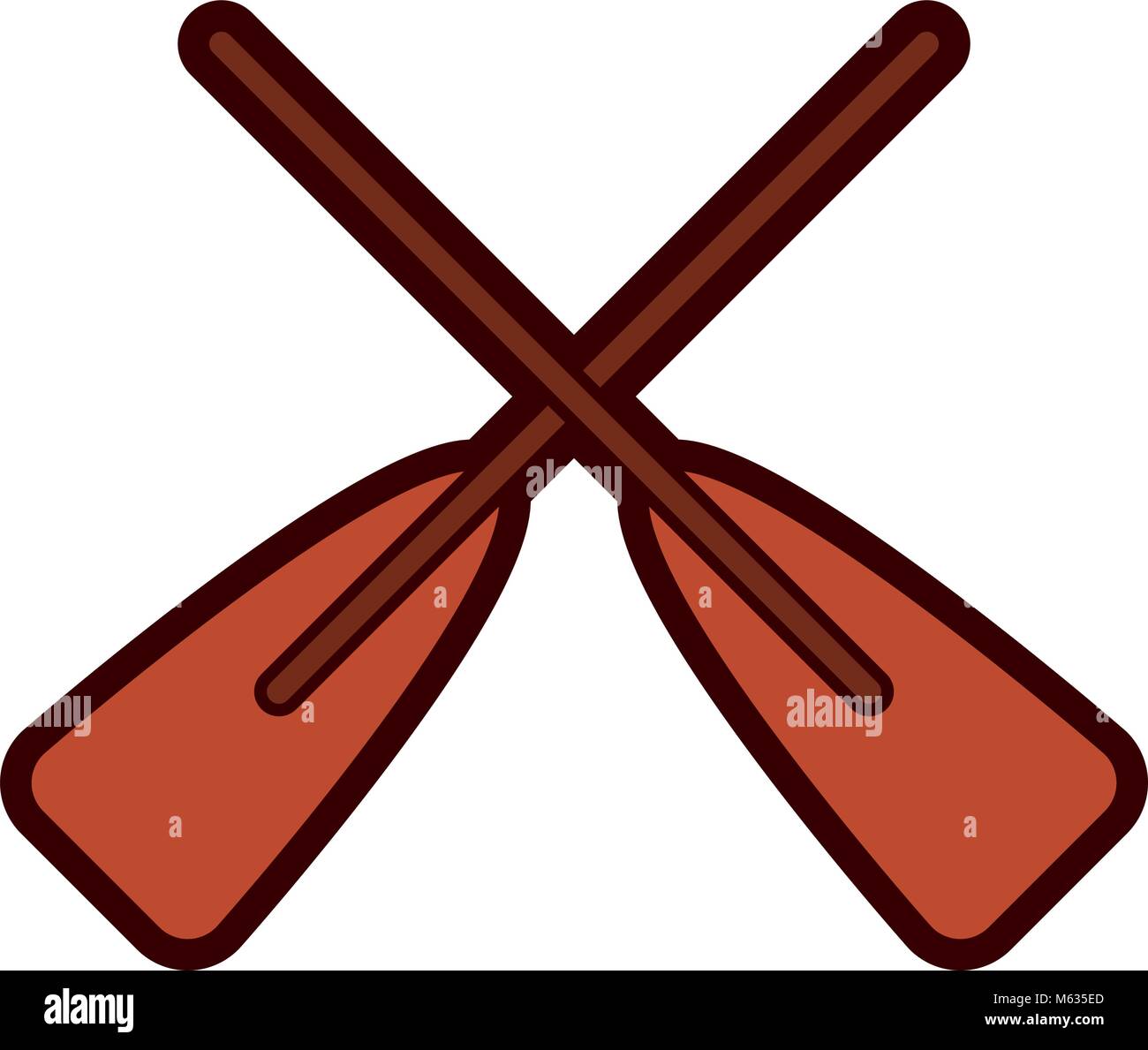 two wooden crossed boat oars sport Stock Vector Image & Art - Alamy