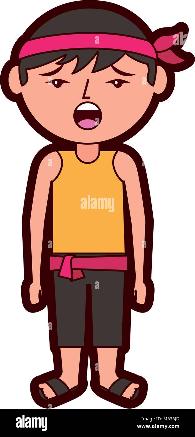 funny cartoon chinese man standing Stock Vector Image & Art - Alamy