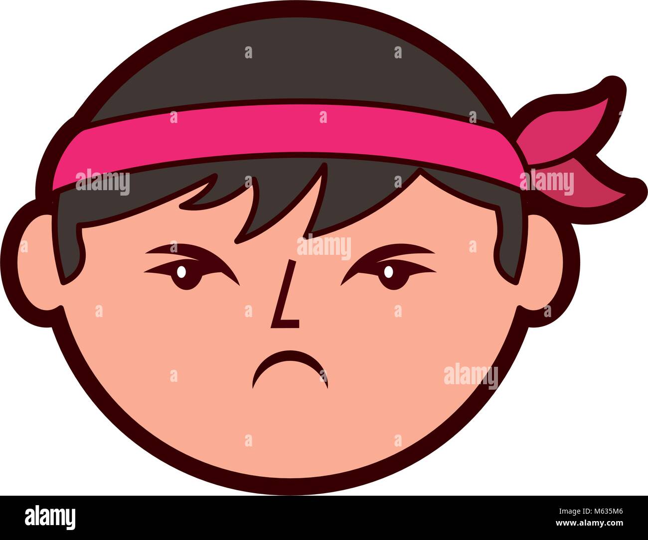 cartoon face angry chinese man Stock Vector Image & Art - Alamy
