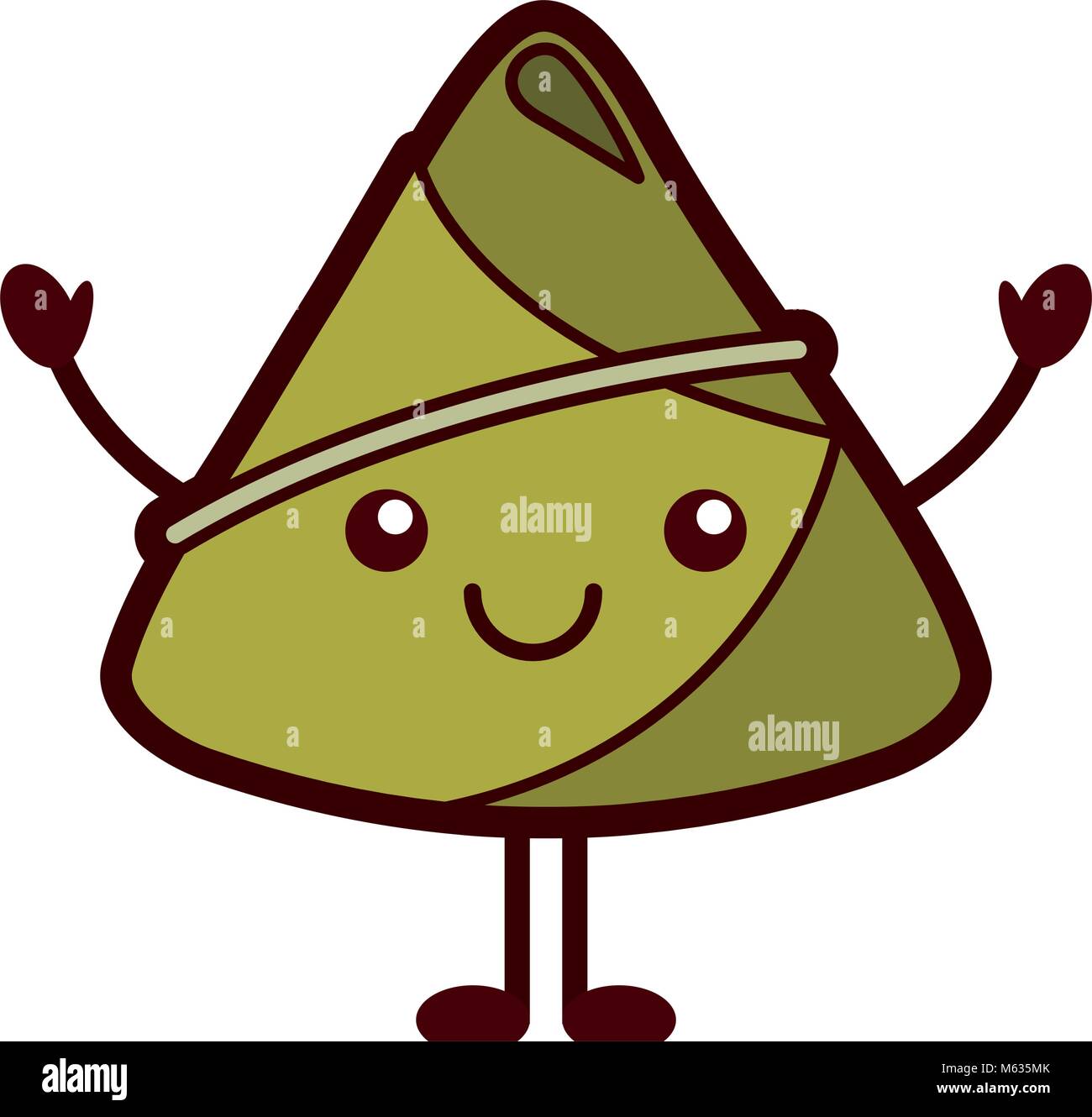 kawaii happy rice dumpling cartoon Stock Vector Image & Art - Alamy