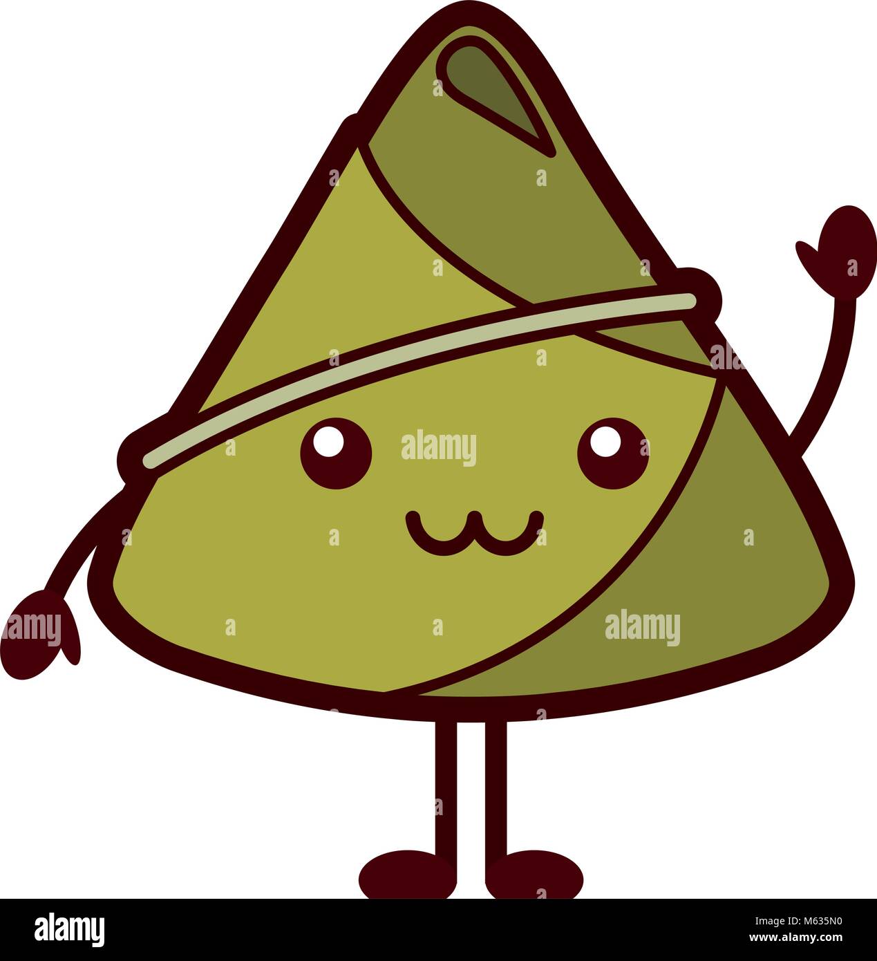 kawaii happy rice dumpling greeting cartoon Stock Vector Image & Art ...