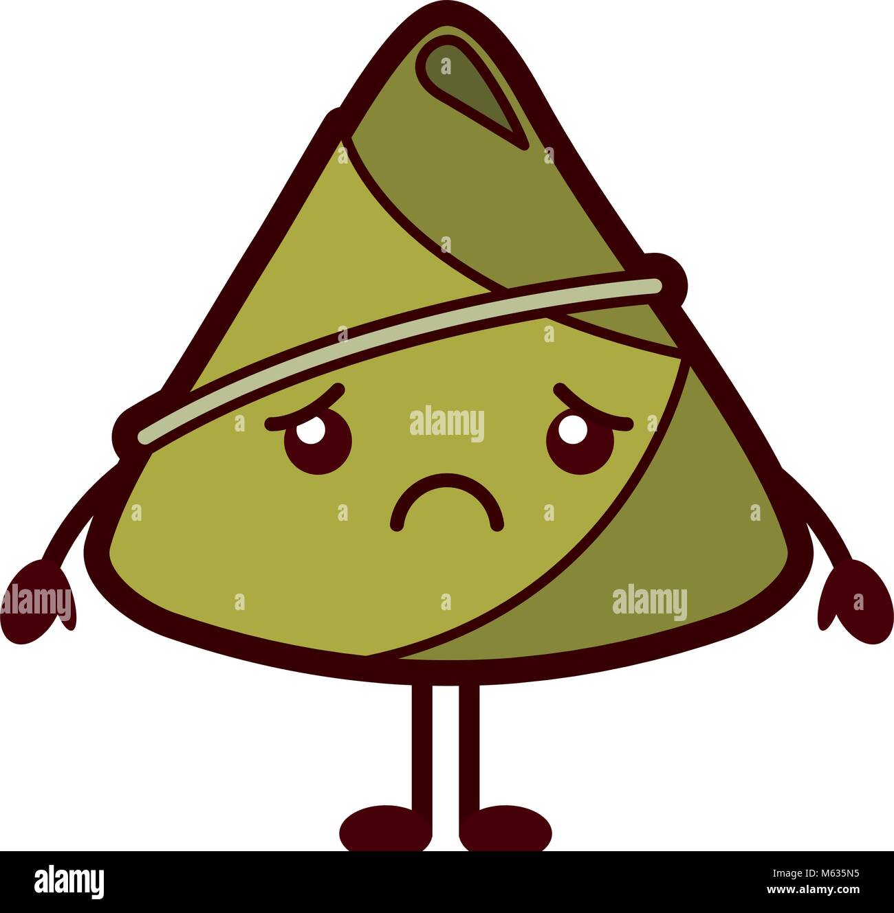 kawaii sad rice dumpling cartoon Stock Vector Image & Art - Alamy