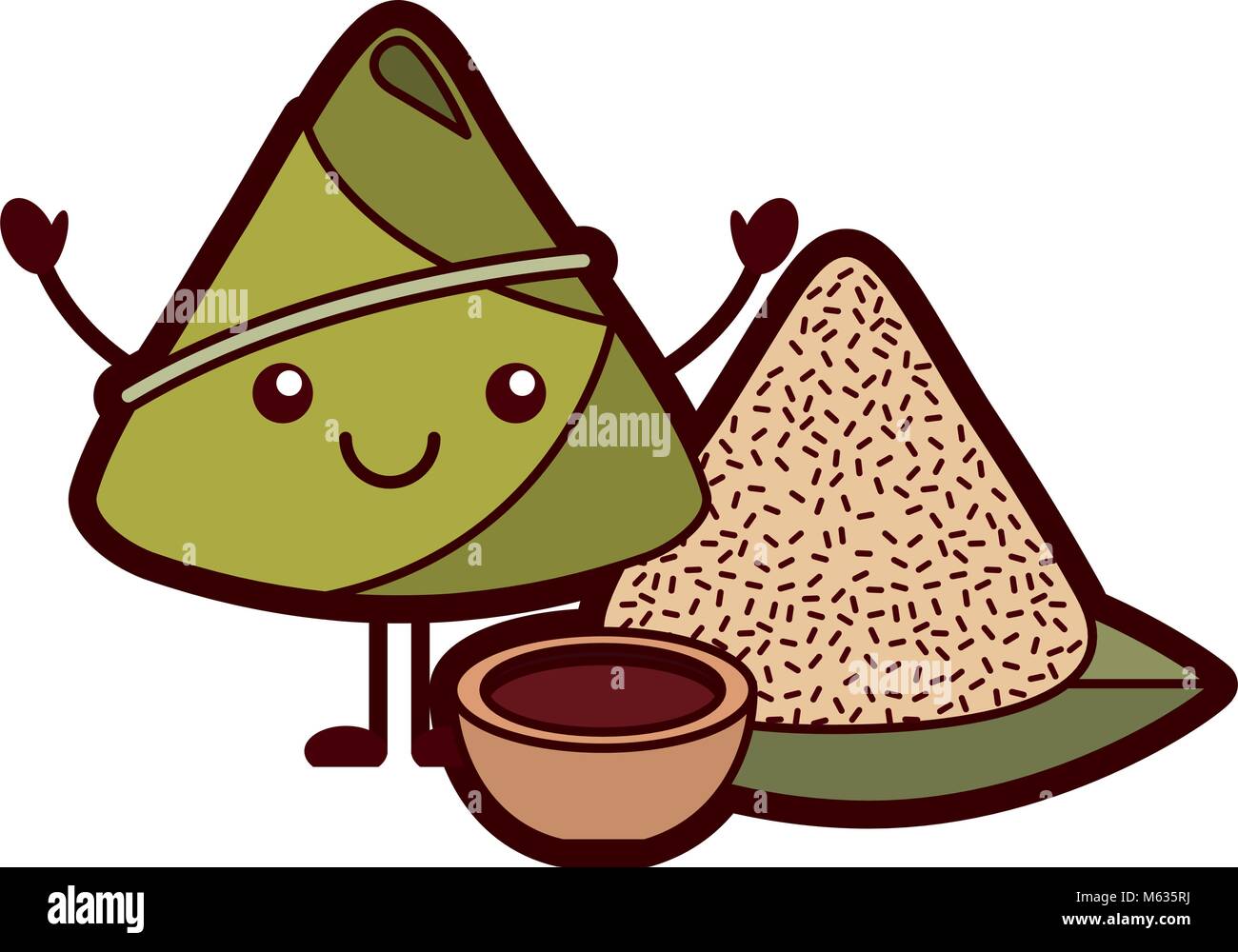 Chinese dumpling cartoon Stock Vector Images - Alamy