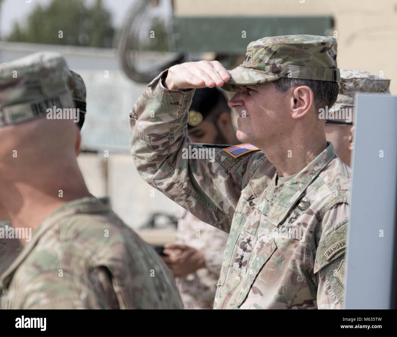 General Joseph Votel, Commander, U.S. Army Central Command, observes ...