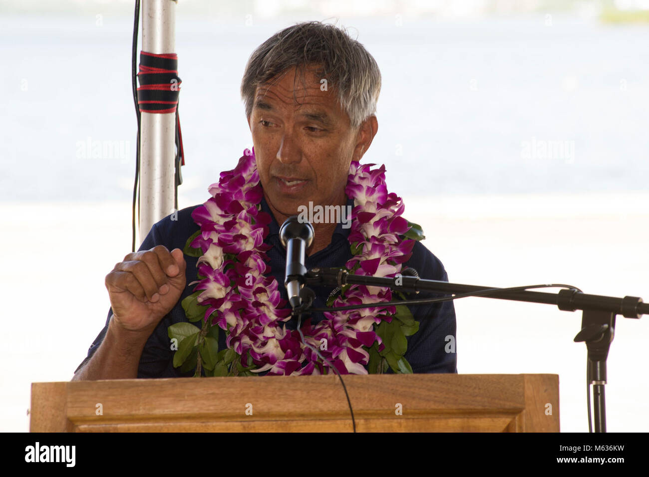 PEARL HARBOR, HI (Feb. 10, 2018) Nainoa Thompson, president of the ...