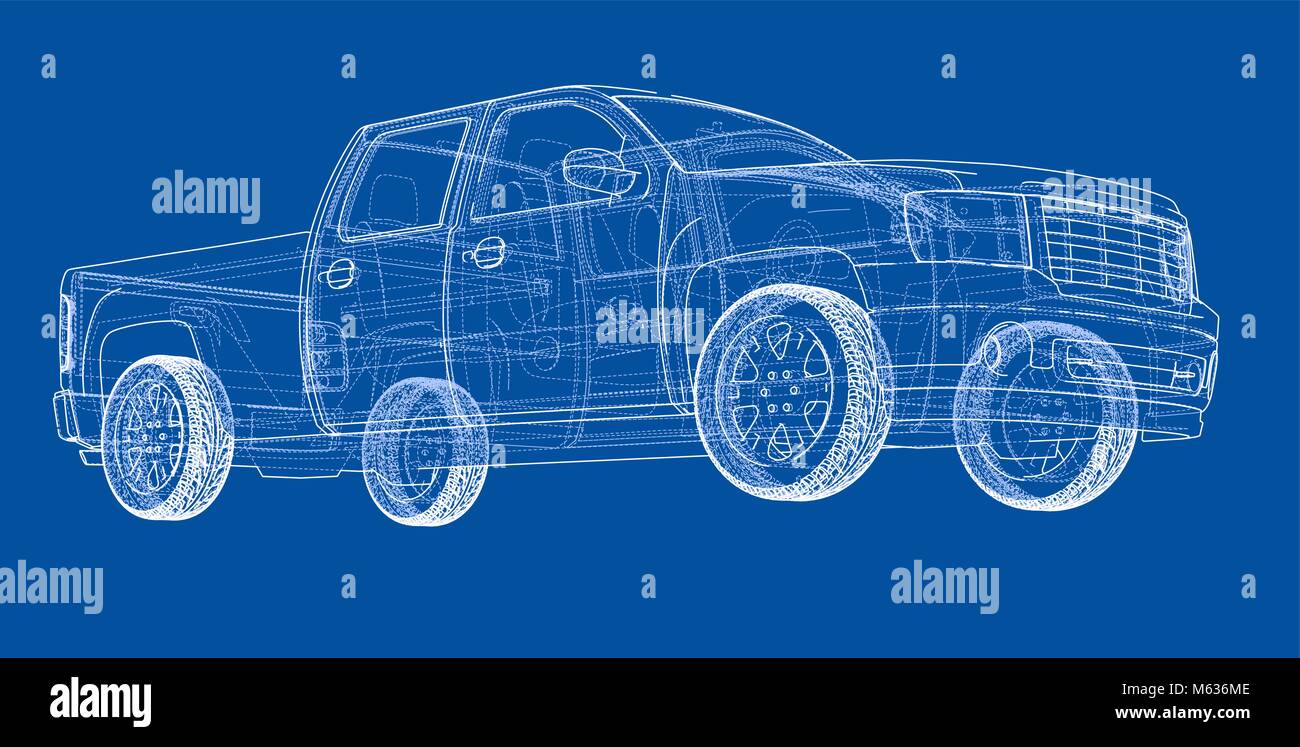 Car SUV drawing outline. Vector rendering Stock Vector Image & Art - Alamy