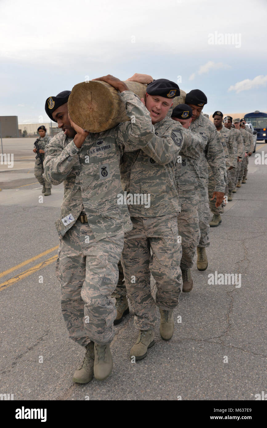U.S. Air Force 165th Security Forces Airmen trekked two miles in a "Log ...