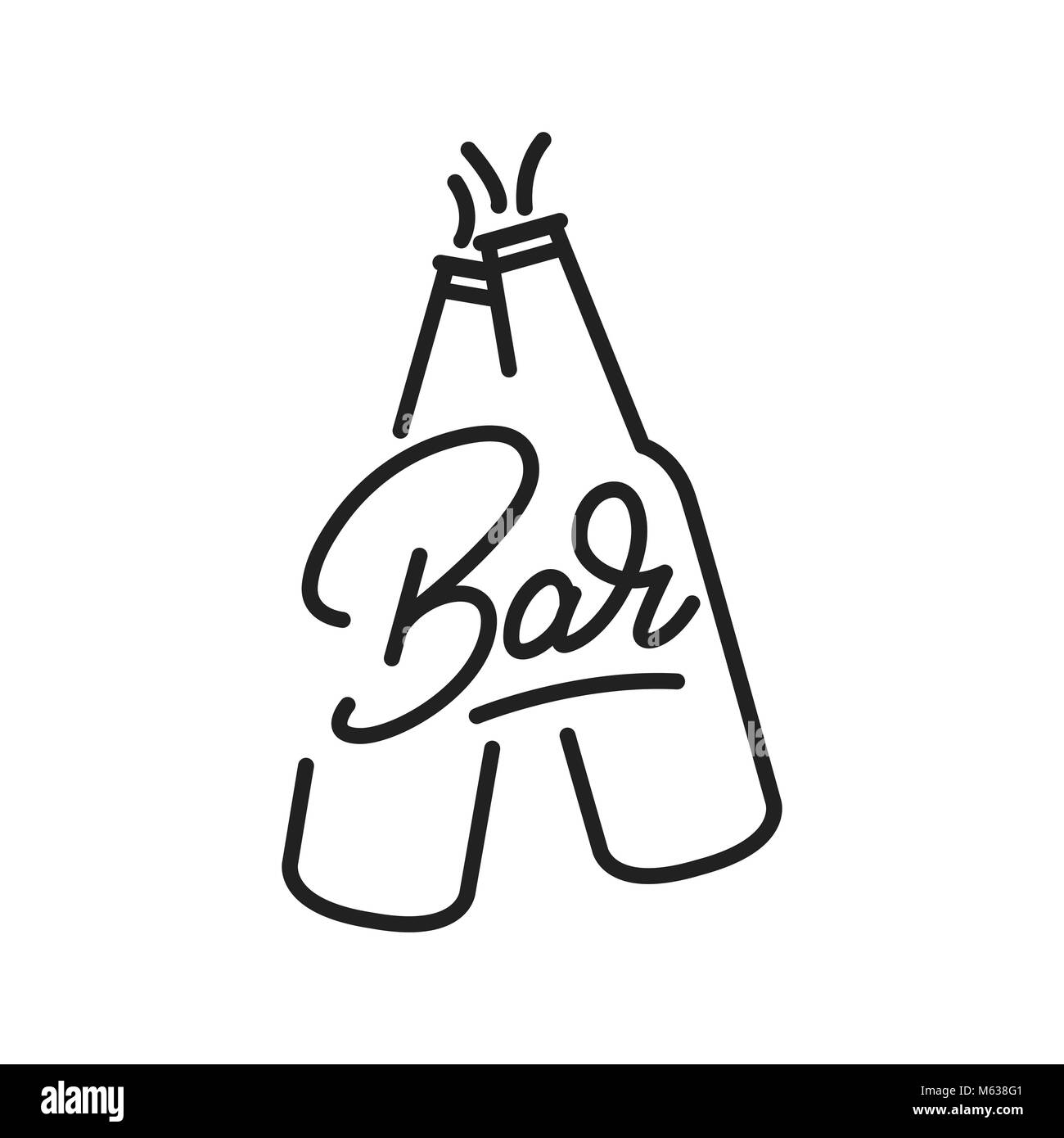 Bar. Bar lettering illustration. Bar label badge emblem Stock Vector ...