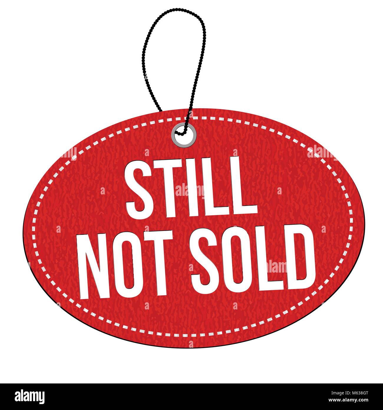 Still not sold label or price tag on white background, vector ...