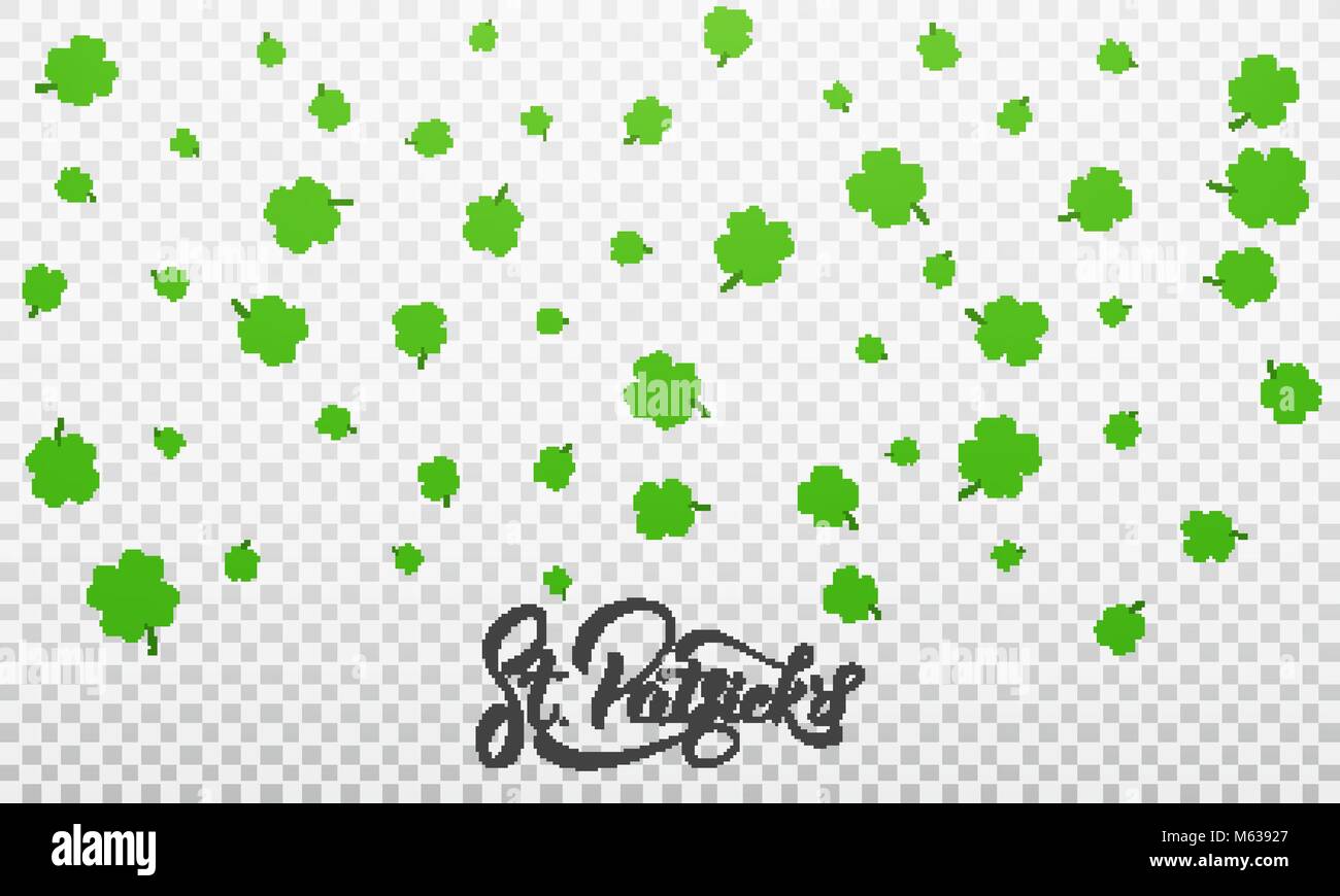 Patrick's Day. Clover shamrock leaves background and St. Patrick's ...