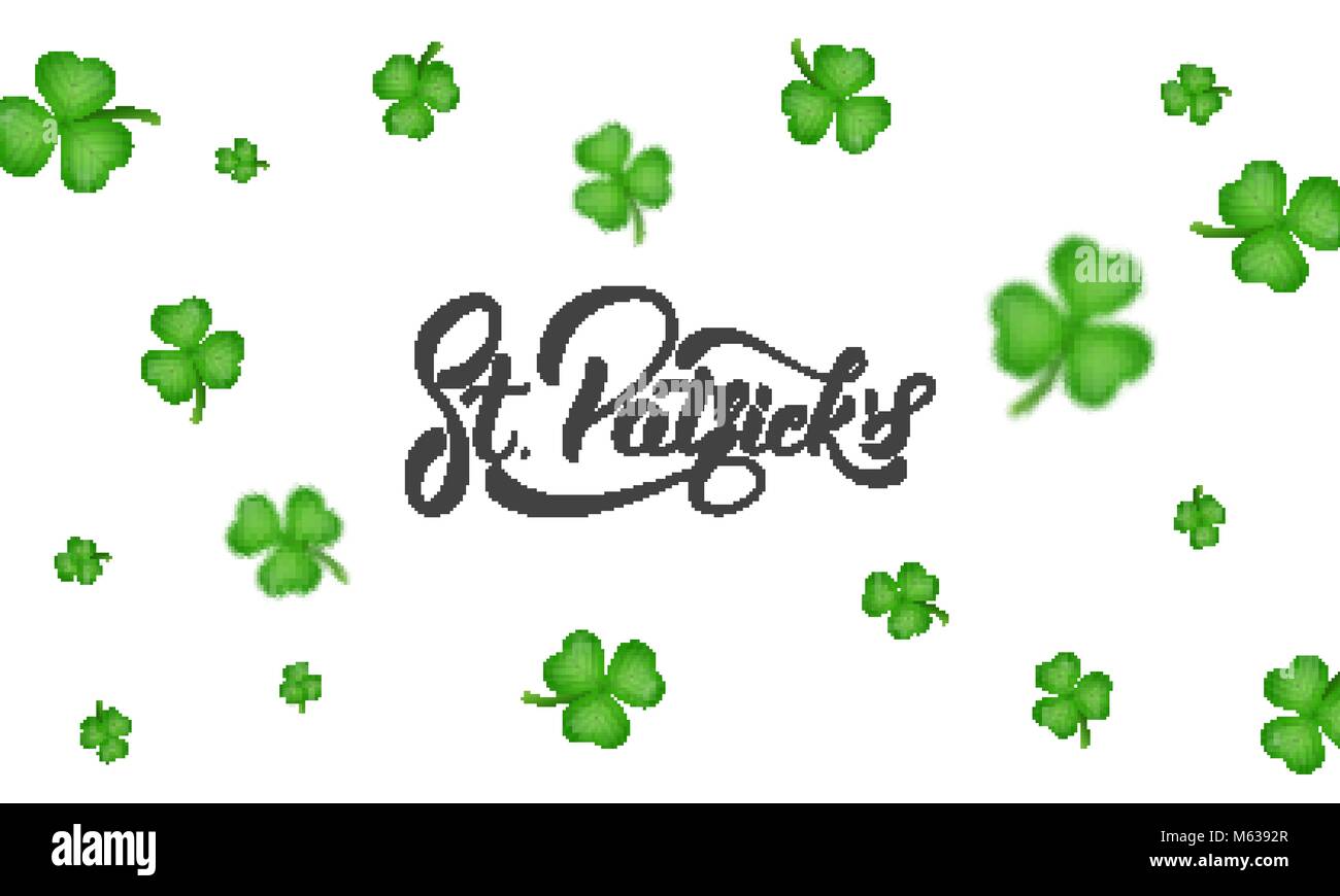 St Patricks Day Clover Shamrock Leaves Background And St Patricks