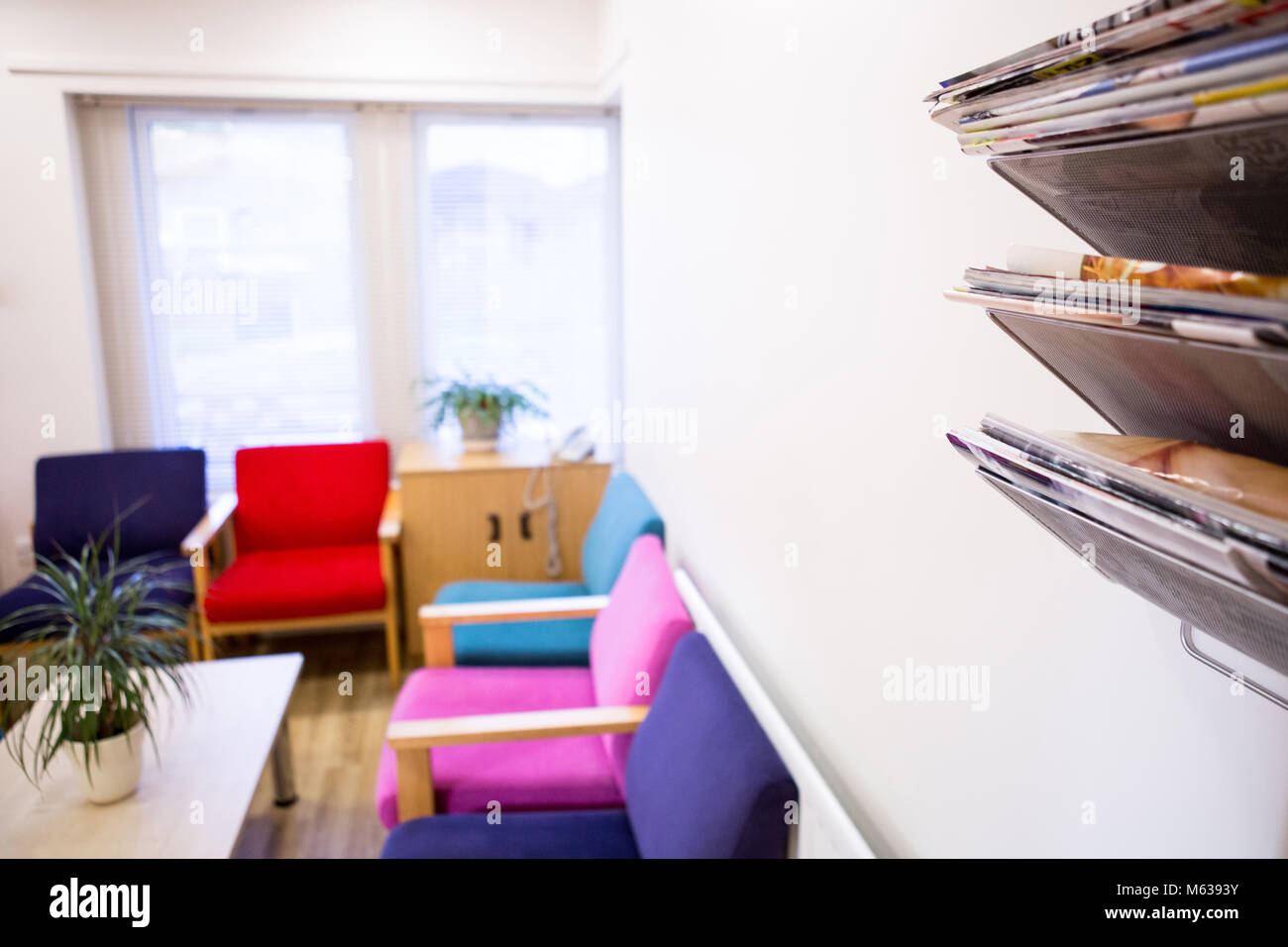 Colourful contemporary staff area / breakout room Stock Photo - Alamy