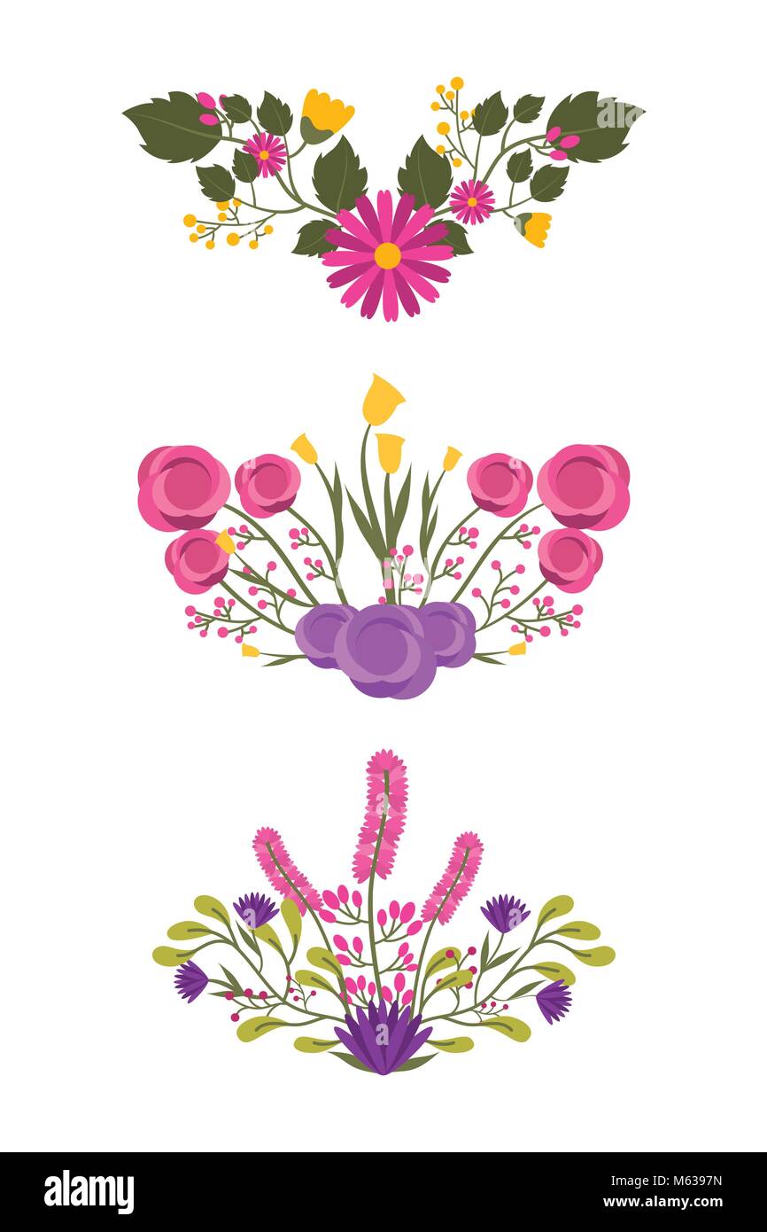 Bunches of flowers Stock Vector Images - Alamy
