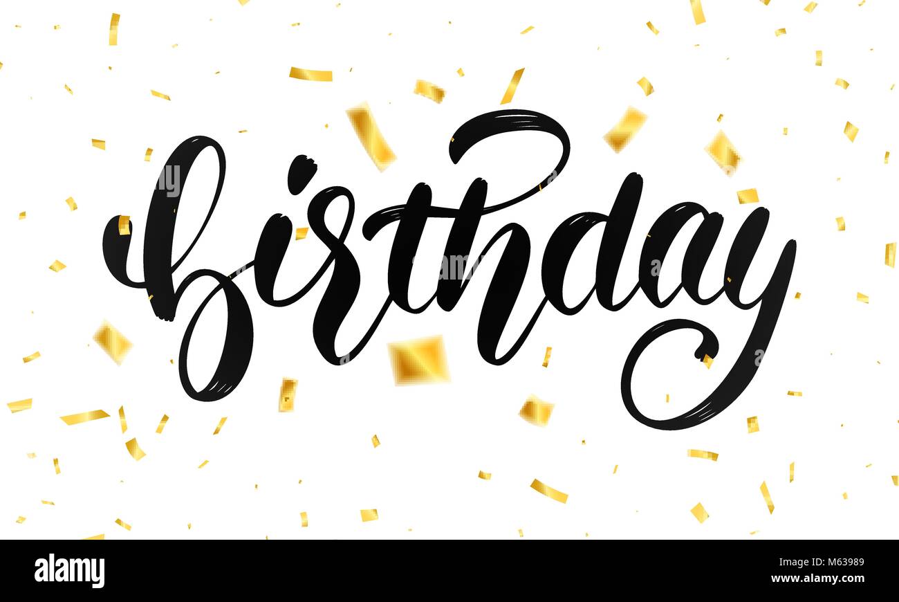 Birthday lettering design for greeting cards or invitation. Birthday ...