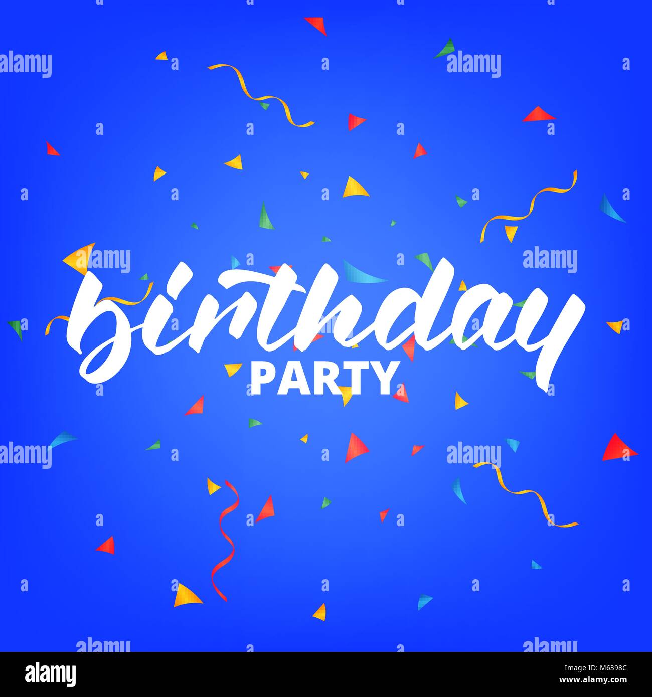 Birthday party.Birthday lettering design for greeting cards or ...