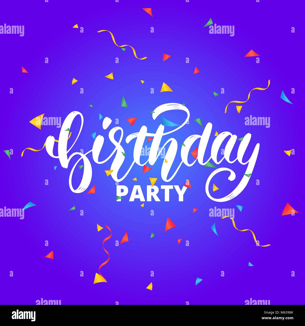 Birthday party.Birthday lettering design for greeting cards or ...