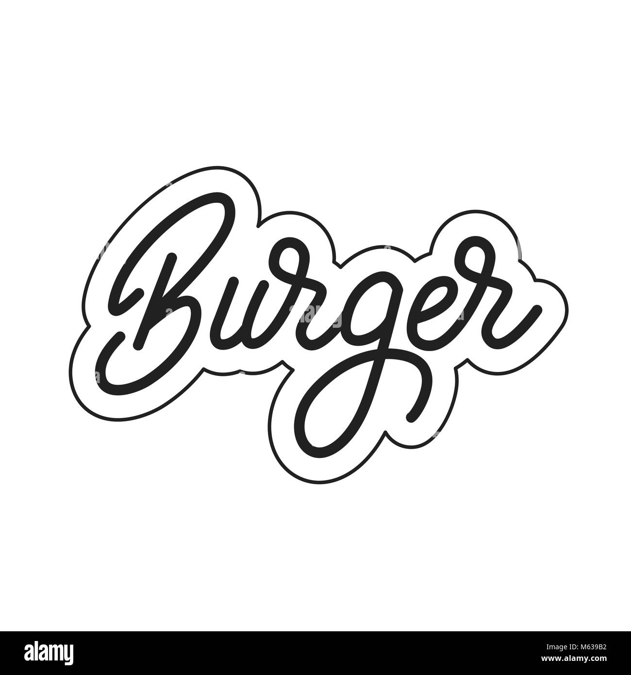 Burger. Burger lettering. Burger label badge emblem sticker Stock ...