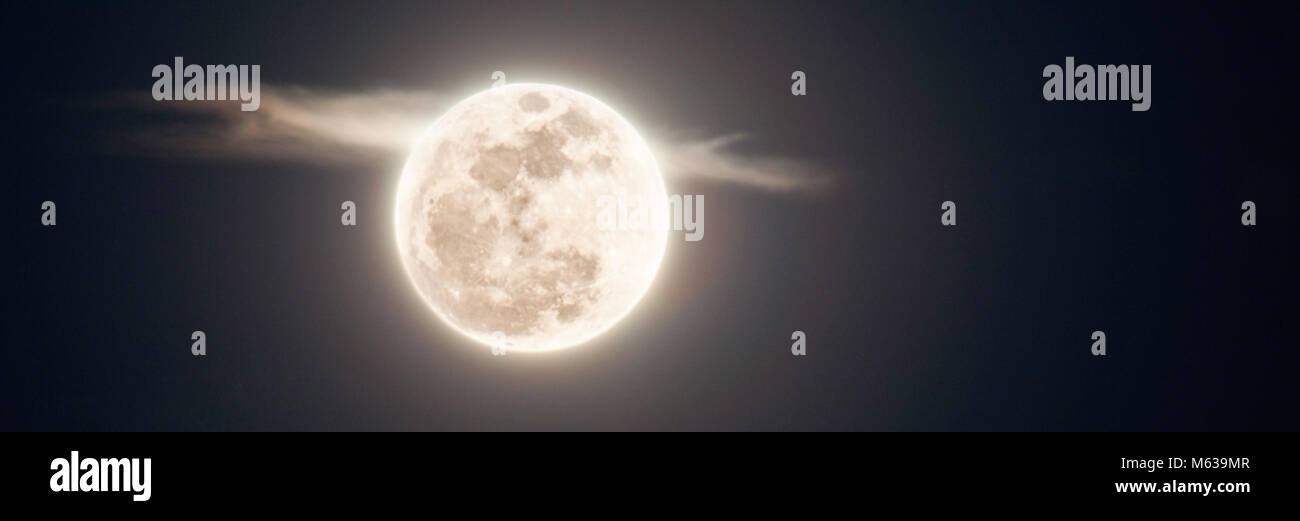 A beautifull supermoon full moon Stock Photo - Alamy