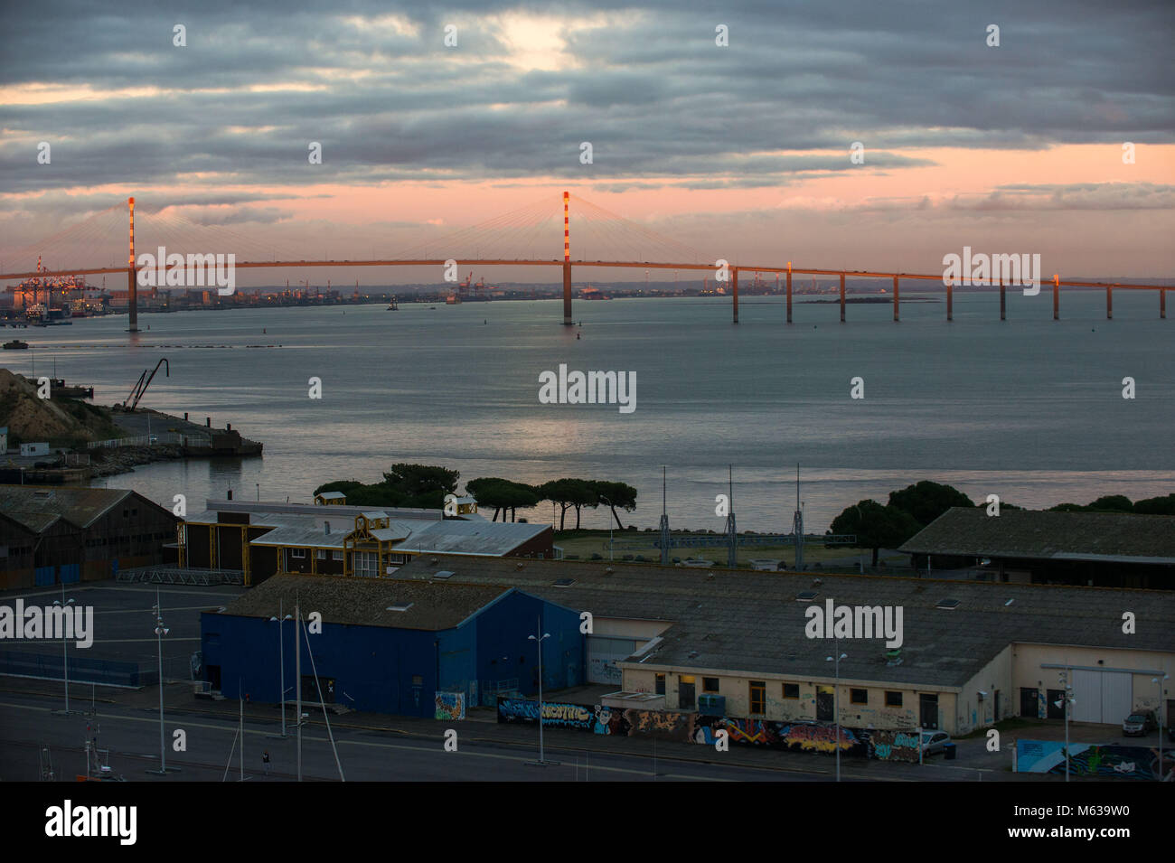 Saint Nazaire, bridge over the Loire estuary. France Stock Photo - Alamy