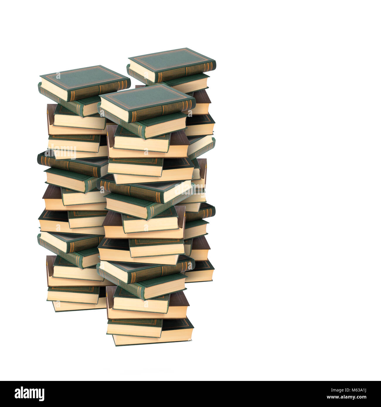 Book - Very big image Pile of thick books on a white background Stock ...