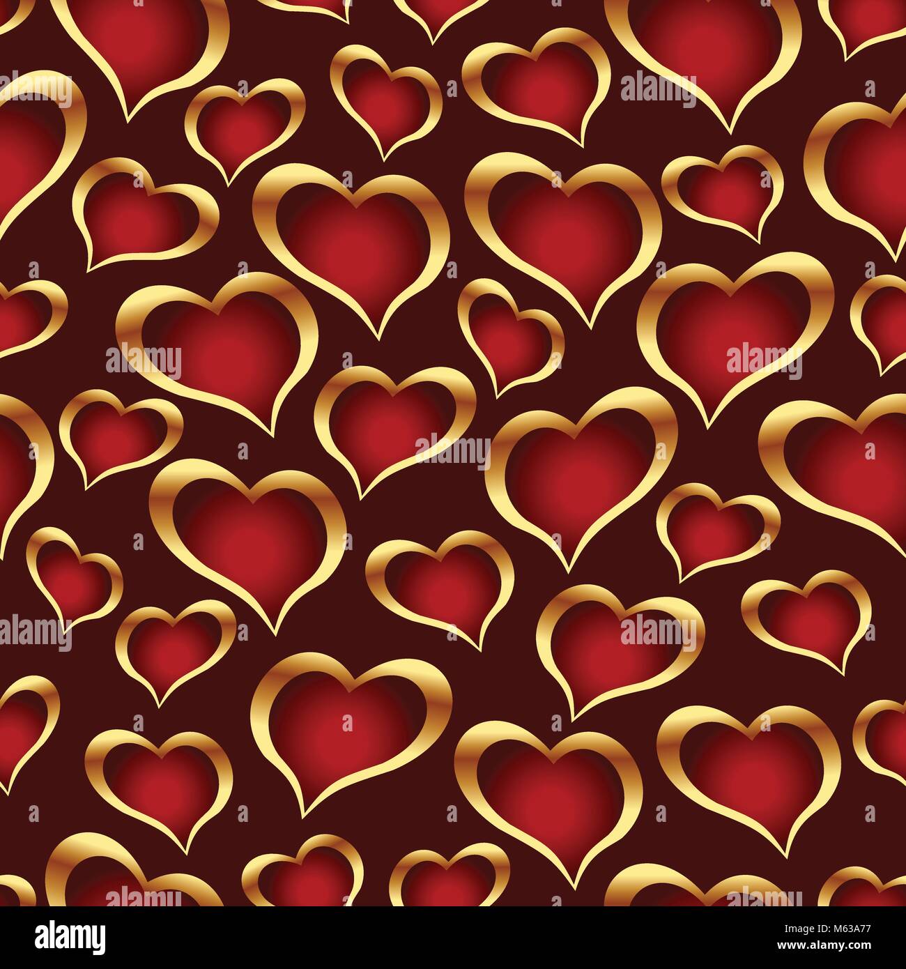 Golden hearts background Stock Vector Image & Art - Alamy