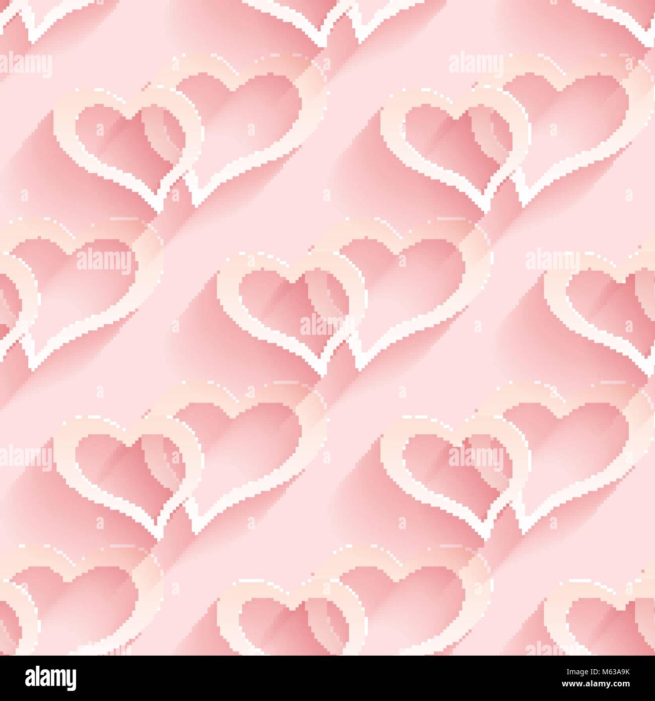Seamless Heart Pattern. Soft Background. Regular Pink Texture Stock ...