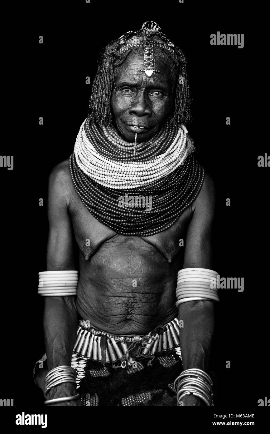 A Portrait Of A Woman From The Nyangatom Tribe, Lower Omo Valley ...