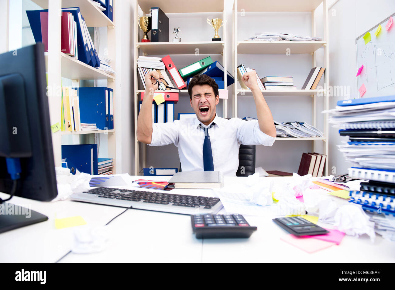 Angry and scary businessman in the office Stock Photo - Alamy