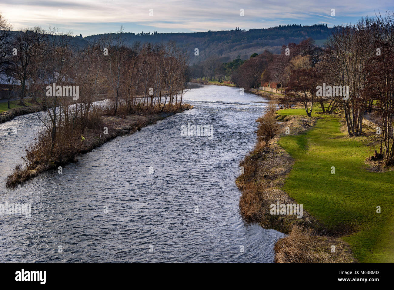 Peebles. Scottish borders. River Tweed Stock Photo - Alamy