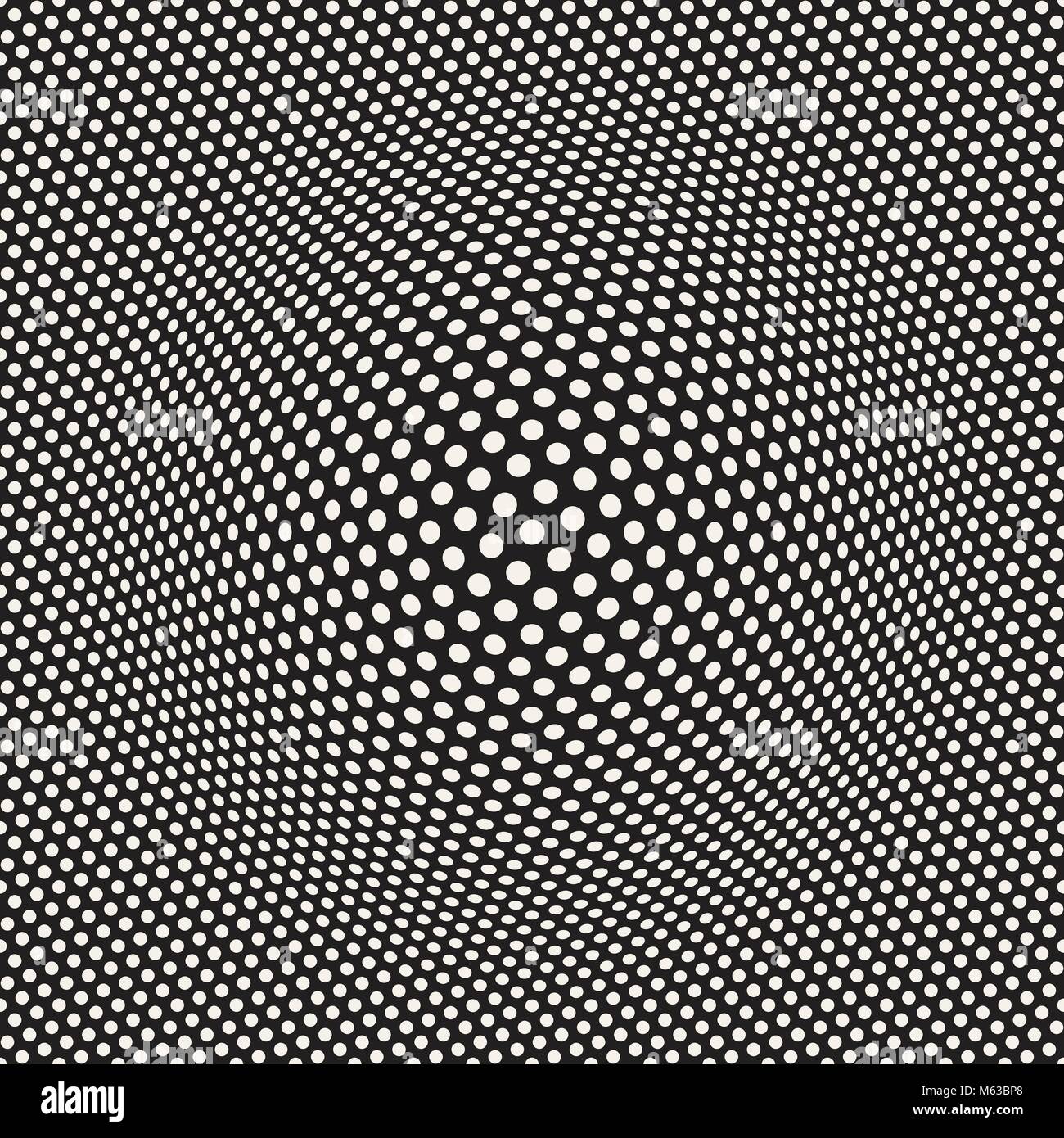 Halftone bloat effect optical illusion. Abstract geometric background ...