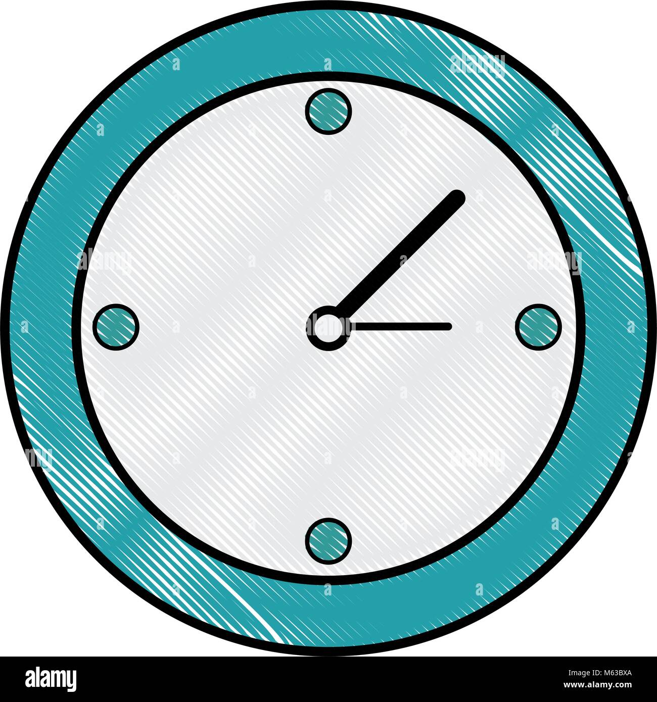 clock icon over white background vector illustration Stock Vector Image ...