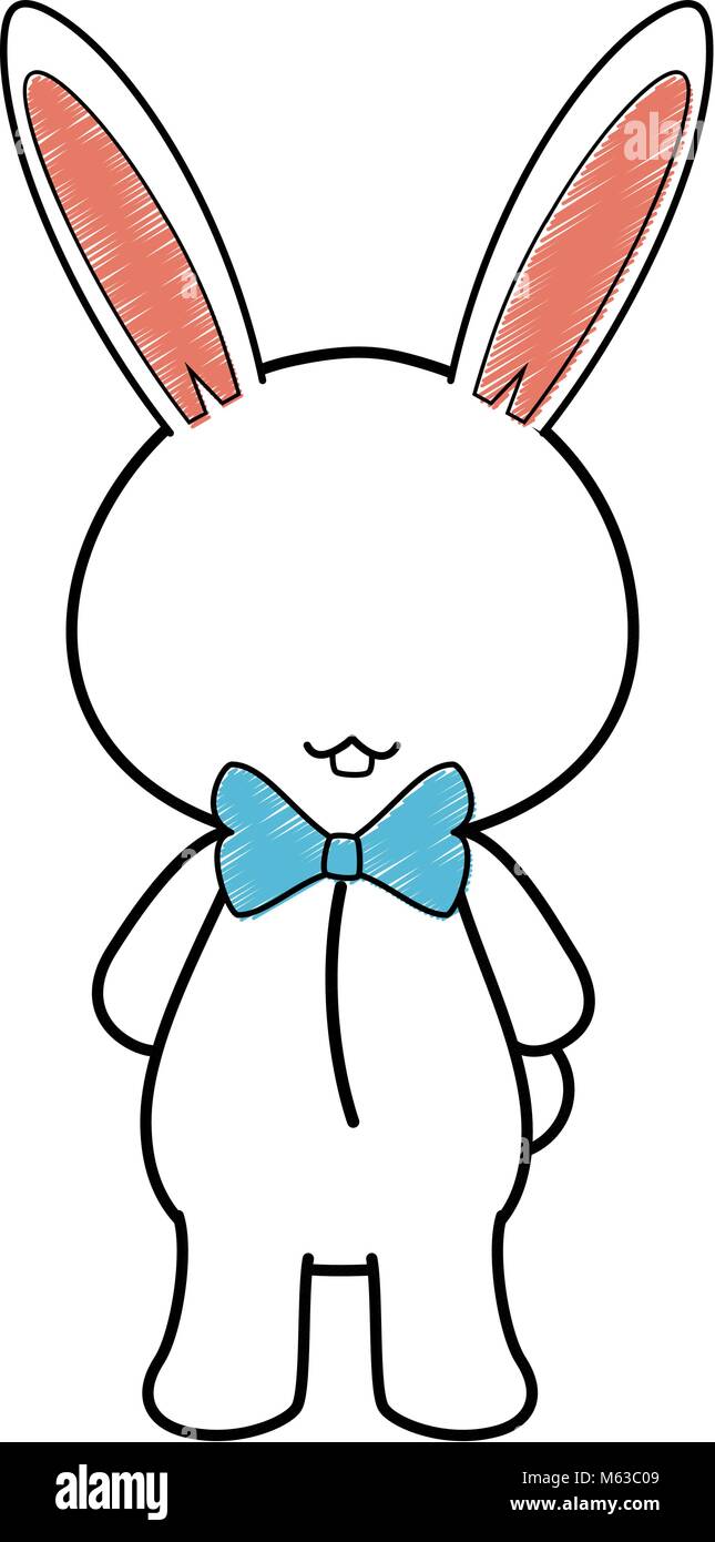Cartoon rabbit bow tie Stock Vector Images - Alamy