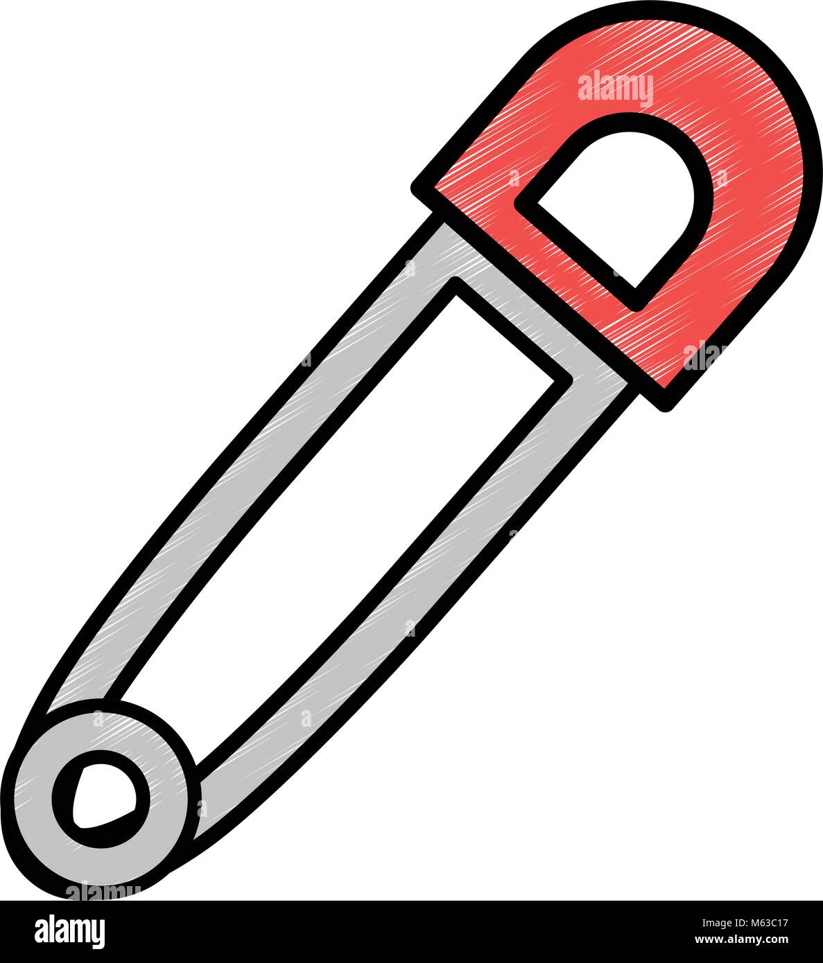 baby pin icon over white background vector illustration Stock Vector ...