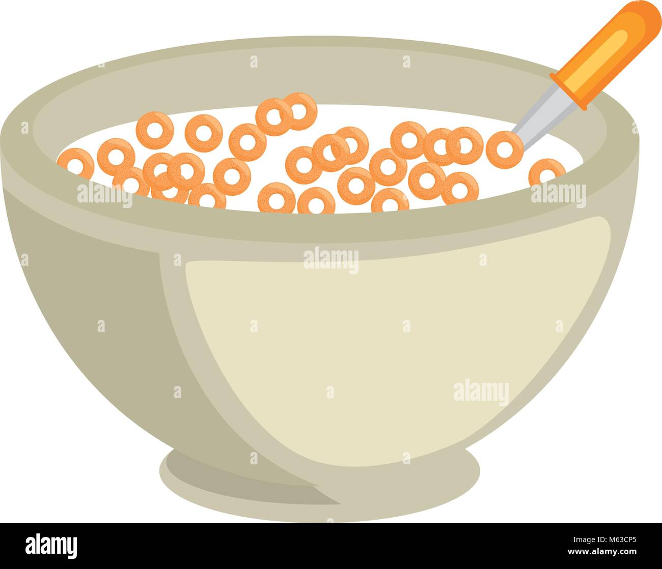 cereal bowl icon over white background vector illustration Stock Vector ...