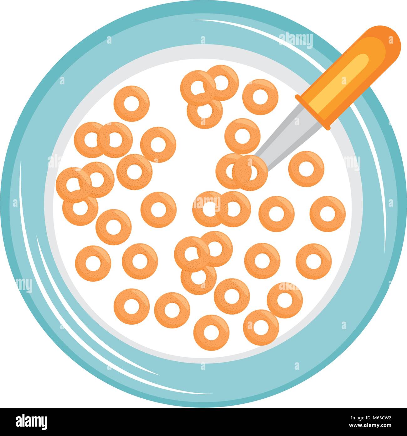 cereal bowl icon over white background vector illustration Stock Vector ...