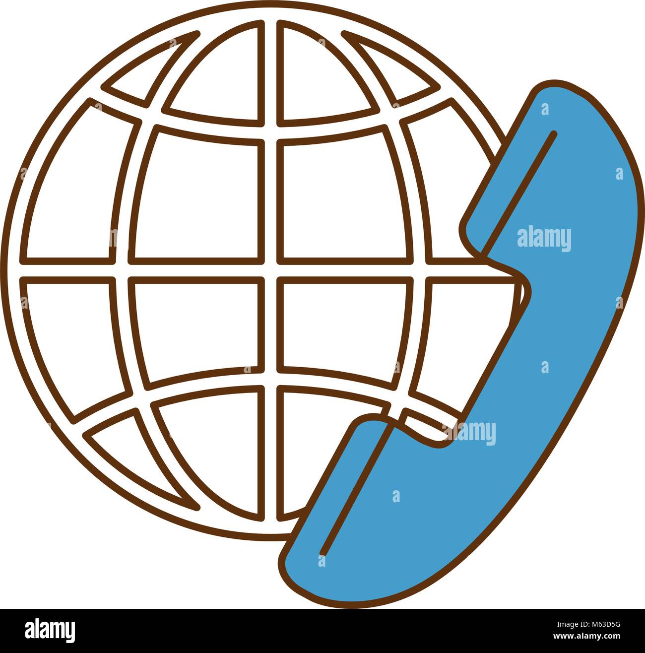 phone service with planet vector illustration design Stock Vector Image ...