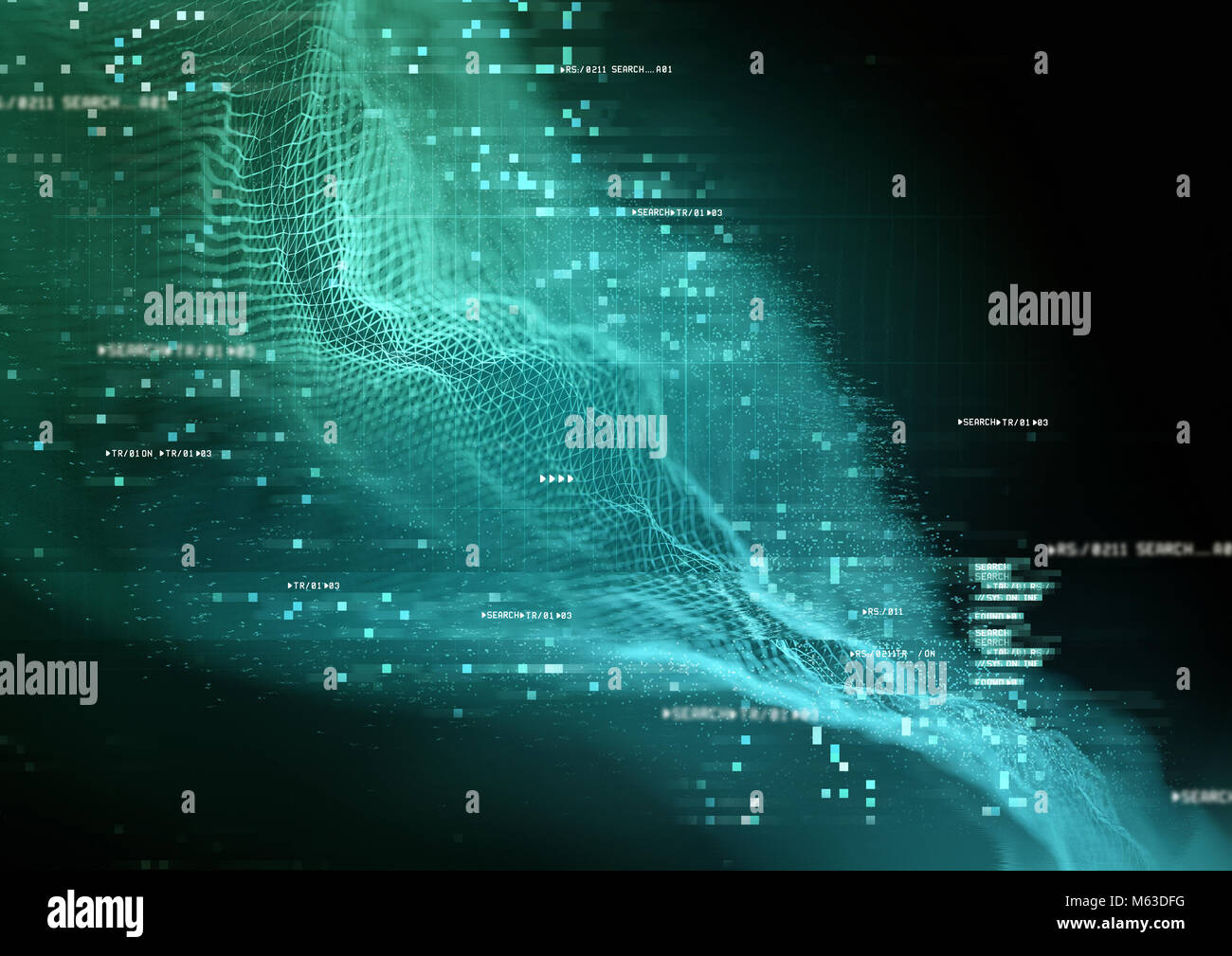 futuristic Data Visualization infographic - concept. 3D Illustration ...