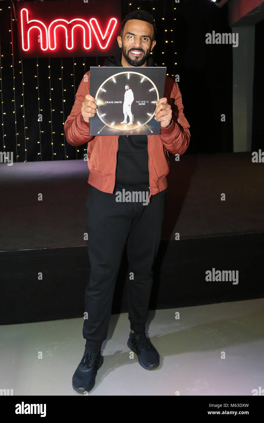 Craig David signs his latest album “The Time Is Now” at HMV store in ...
