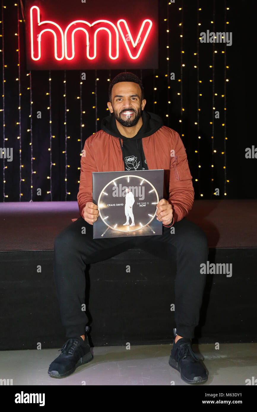 Craig David signs his latest album “The Time Is Now” at HMV store in ...