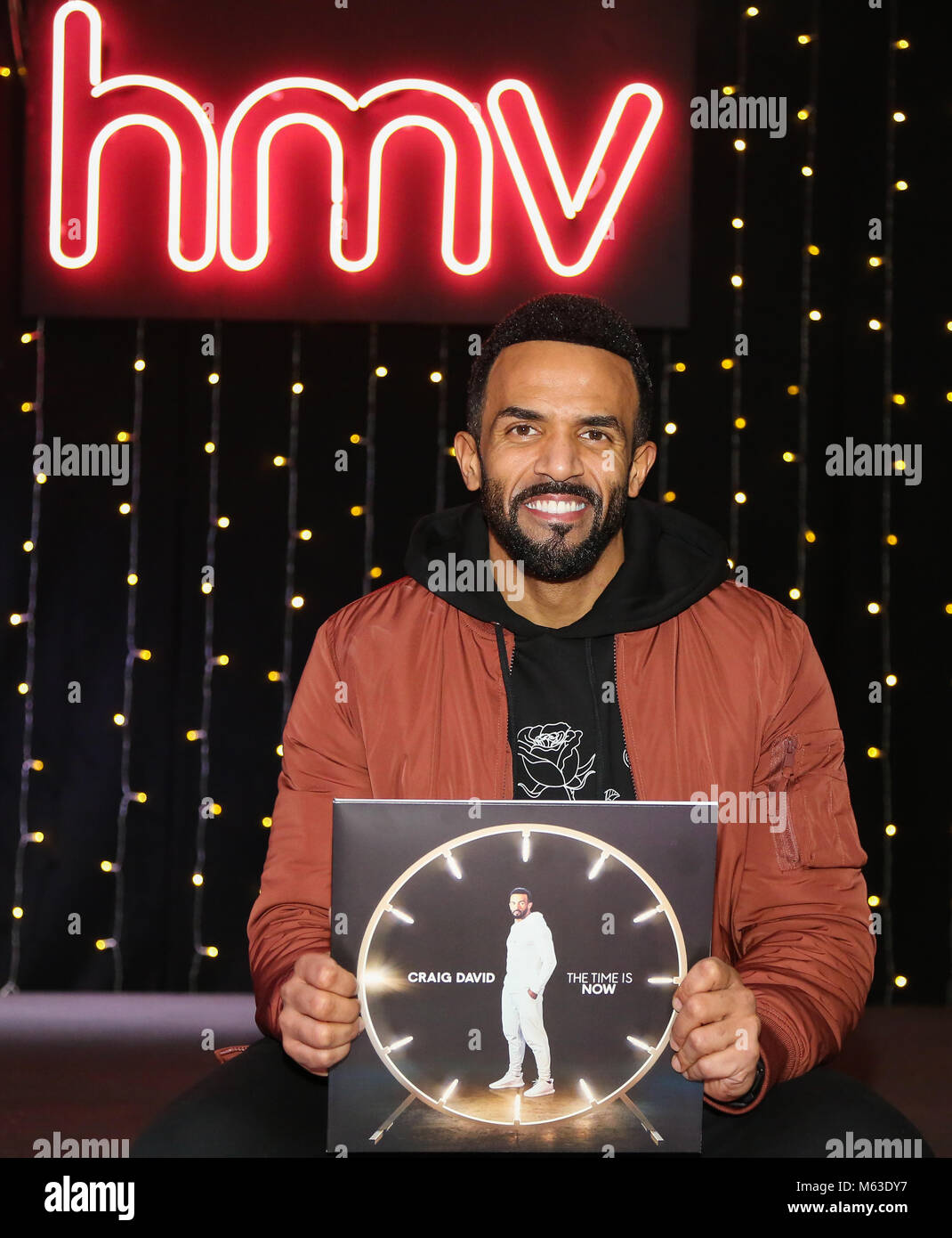 Craig David signs his latest album “The Time Is Now” at HMV store in ...