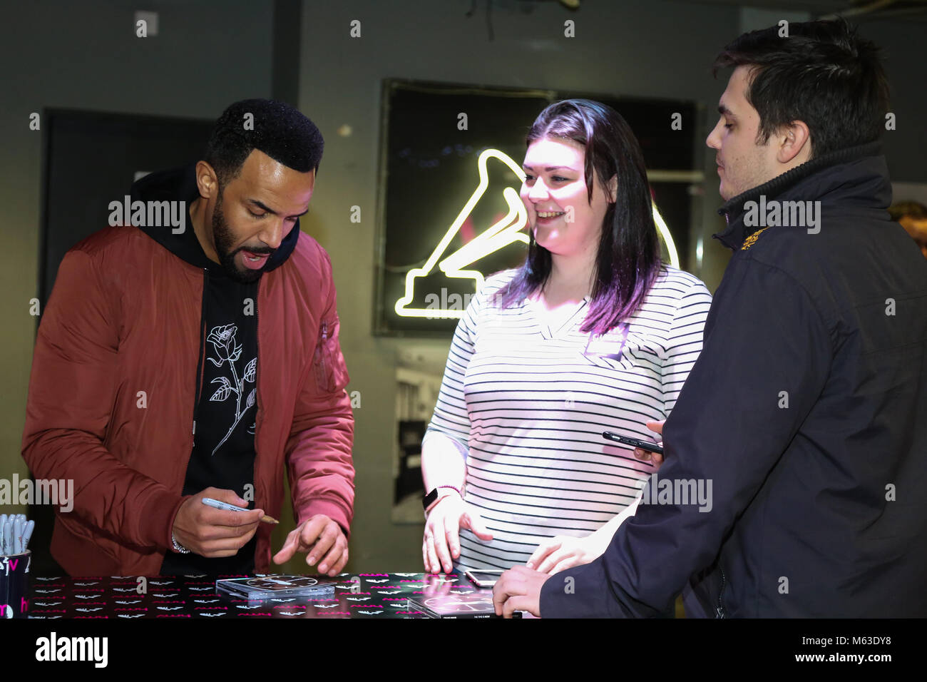 Craig David signs his latest album “The Time Is Now” at HMV store in ...