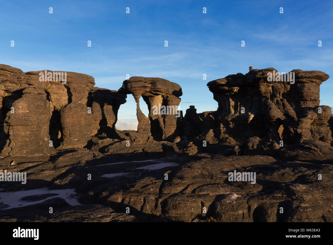 Rock formations, Mount Roraima, Canaima National Park Stock Photo - Alamy