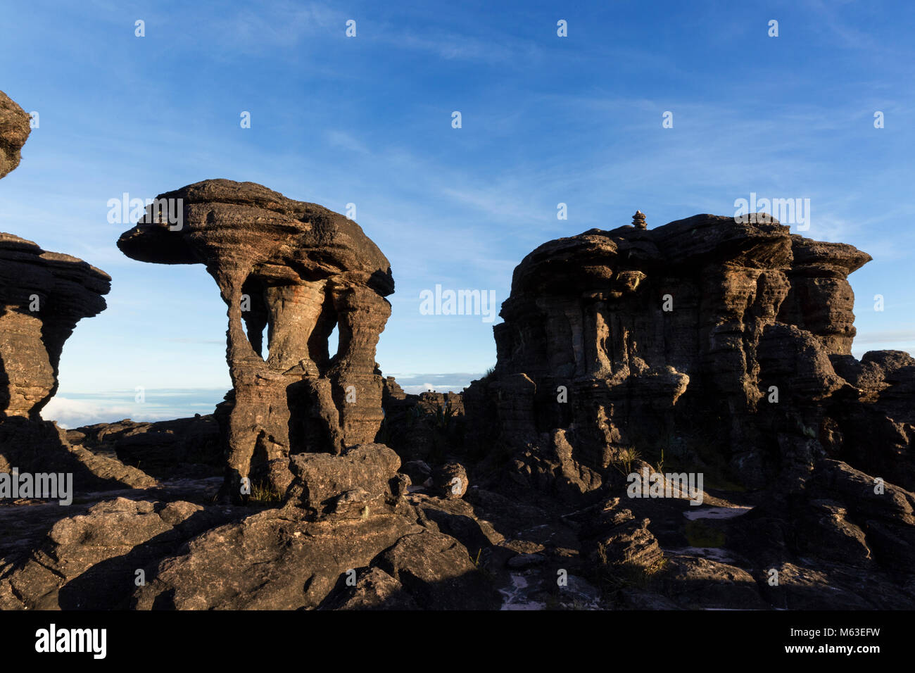 Rock formations, Mount Roraima, Canaima National Park Stock Photo - Alamy