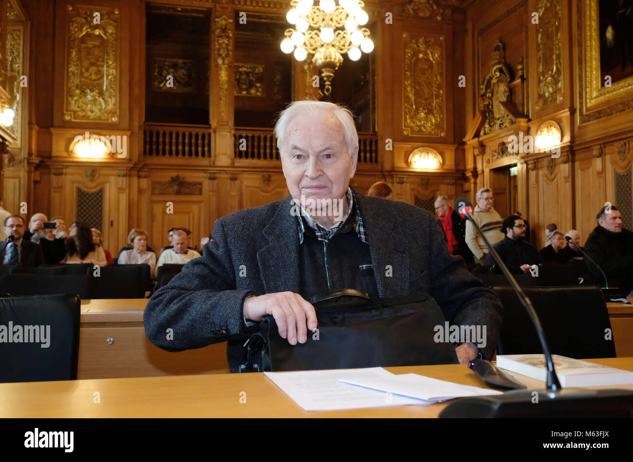 Leipzig, Germany. 28th Feb, 2018. Hans Modrow, the last PM of the GDR ...