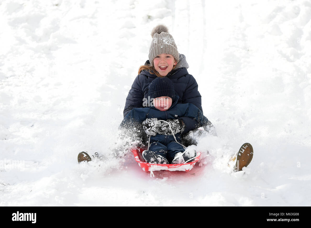 Coalhouse Fort East, Tilbury. 28th Feb, 2018. UK Weather: With Schools ...