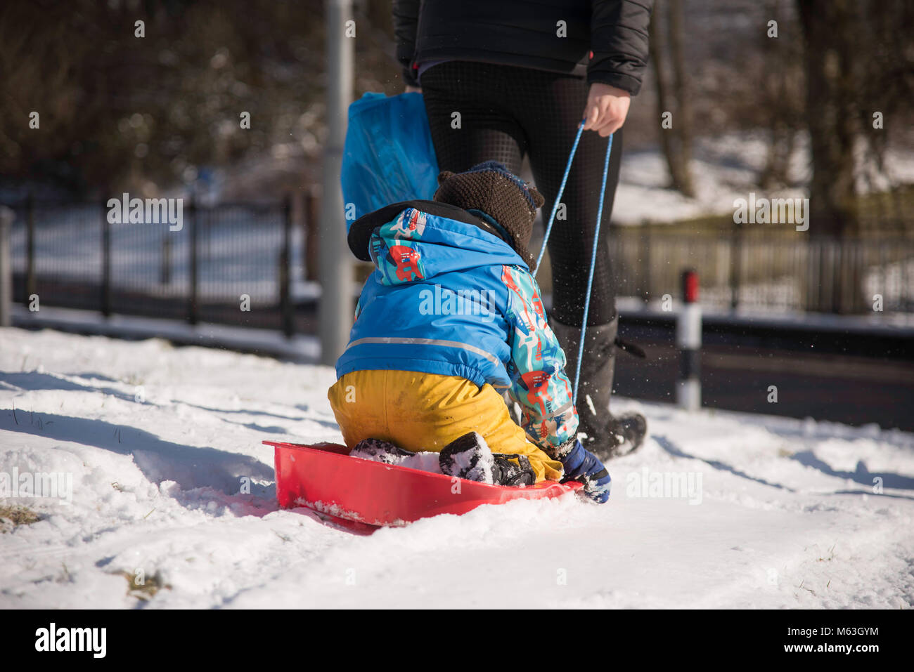 Children sledging snow scotland hi-res stock photography and images - Alamy